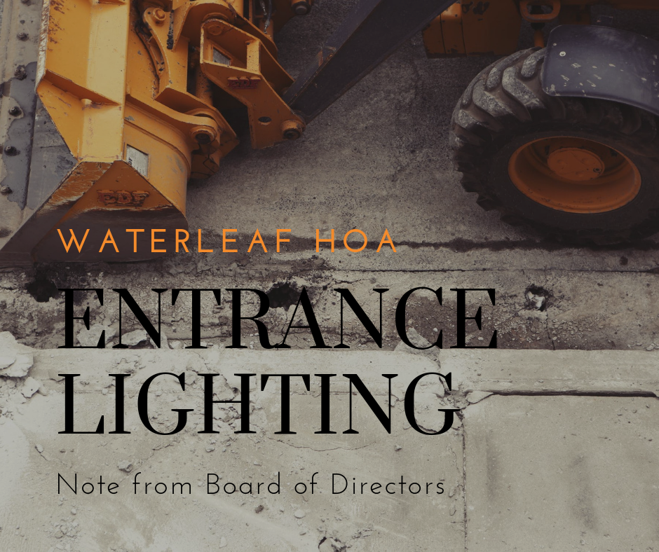 HOA Entrance Lighting – WATERLEAF HOA