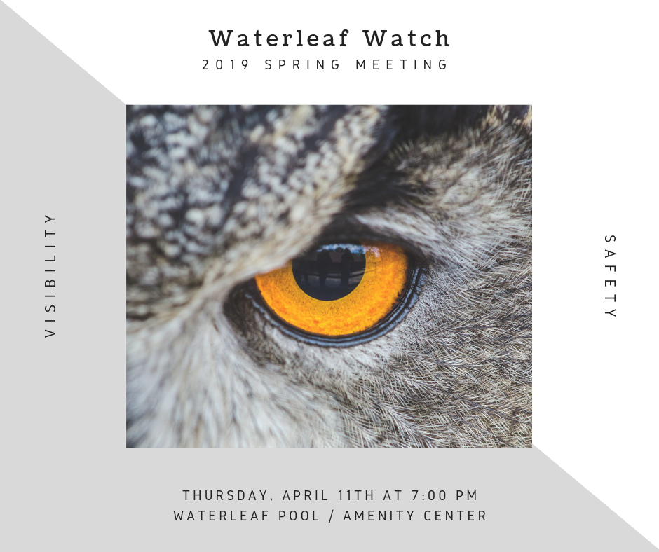 Spring Waterleaf Watch Meeting – WATERLEAF HOA